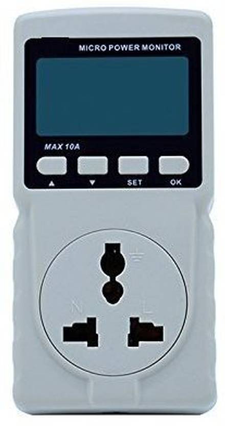 Techtest Digital Micro Power Meter Analyzer Monitor 220V 10Am EU Plug ...