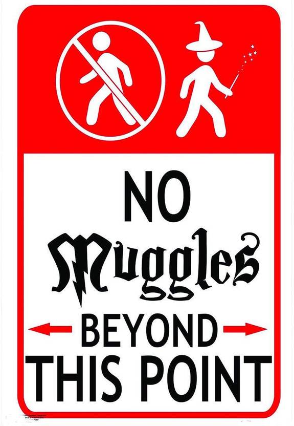 WB Official Licensed Harry Potter No Muggles Beyound This Point Poster ...