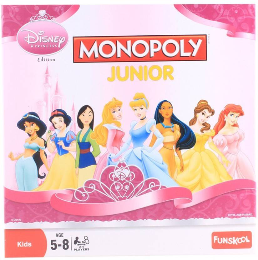 FUNSKOOL Disney Princess Monopoly Junior Party & Fun Games Board Game ...