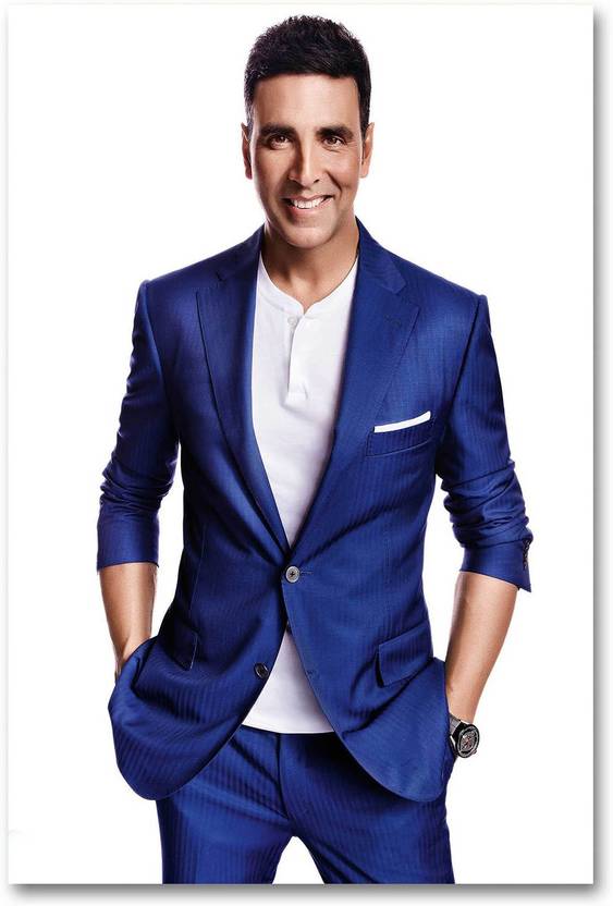 Bollywood Actors Wall Poster - Akshay Kumar - Khiladi Kumar - Blue ...