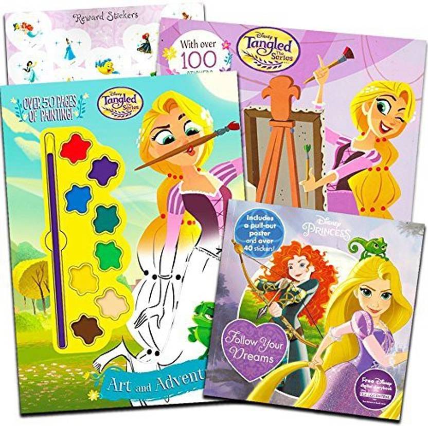 Parragon Disney Tangled Activity Book Set -- 3 Tangled Rapunzel Books ...