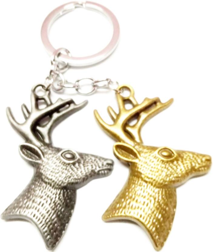 Prime Key Chain DEER Silver Gold Key Chain AK Key Chain Price in India ...