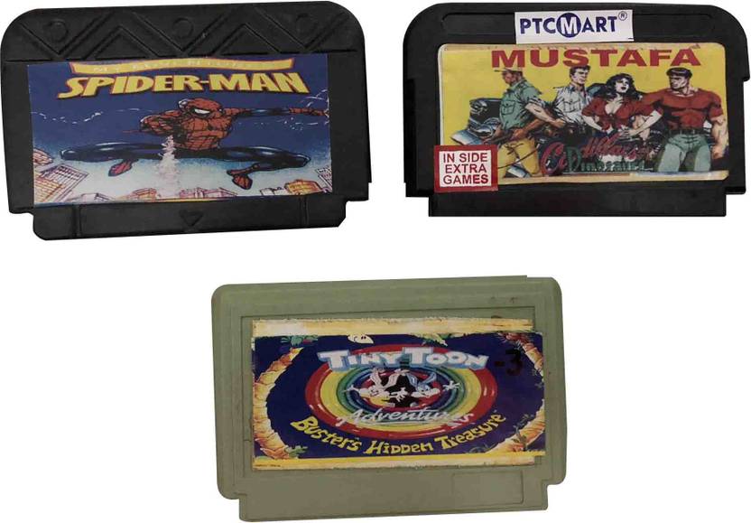 PTCMart 8 Bit Video Game Cassettes Games Including spiderman , mustafa ...