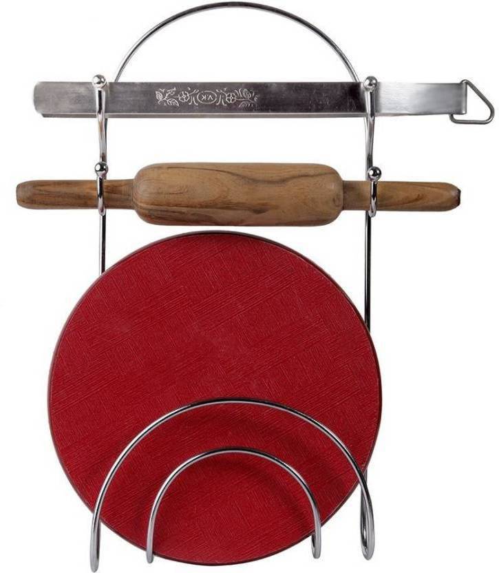 RBS Premium quality chakla belan with chimta stand Stainless Steel ...