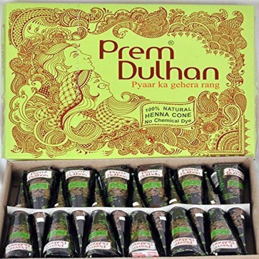 TechWiz Prem Dulhan Mehandi Cone 12 piece, made from 100% pure leaf of ...