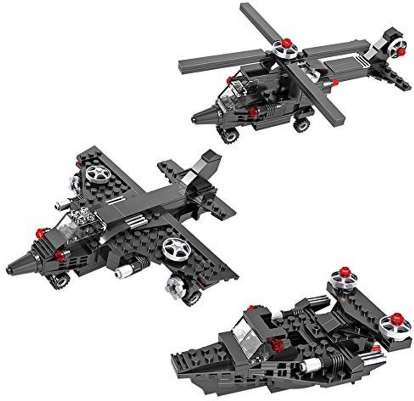 Genrc Cogo Creator 3 In 1 Jet Fighter Building Bricks Blocks Helicopter ...