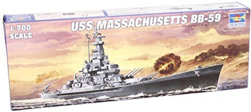 Trumpeter 1/700 Uss Massachusetts Bb59 Battleship Model Kit - 1/700 Uss ...