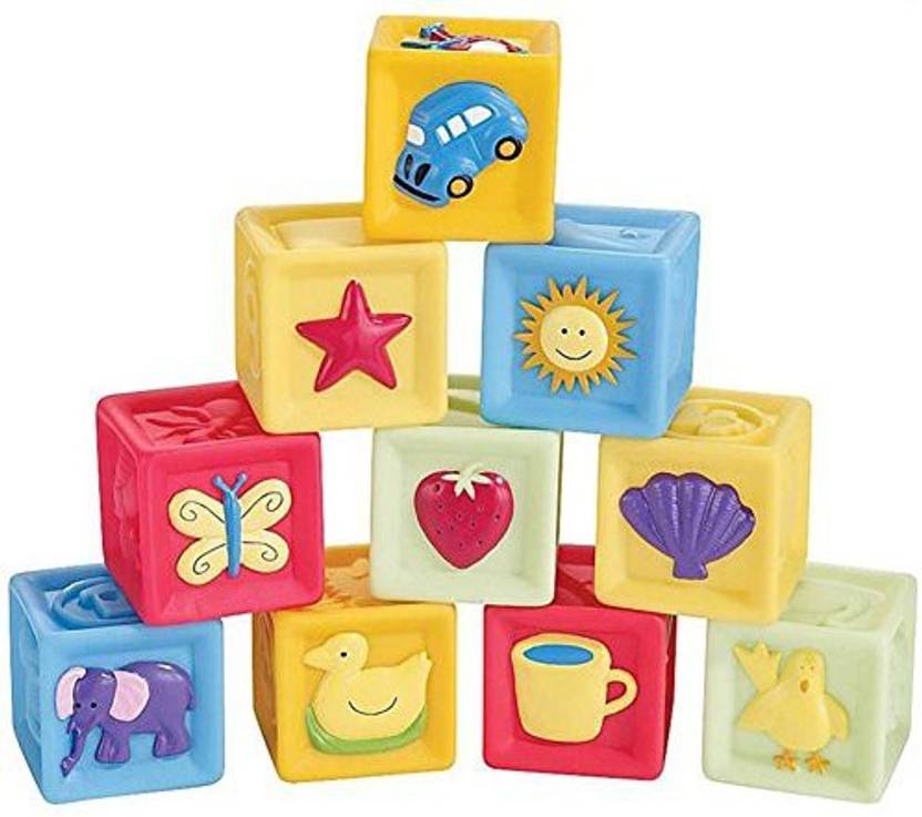 OSOPOLA Squeeze And Stack Building Block Set - Silicone Nontoxic ...
