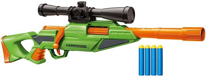 Buzz Bee Air Warriors Carnivore Gun with Bolt Action Blasting Toy Gun ...