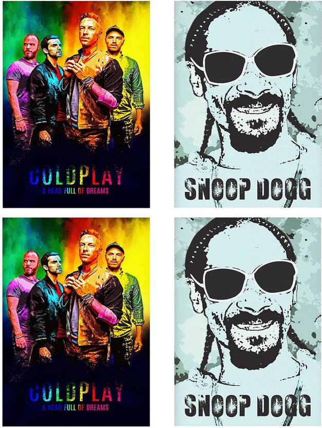 Combo Posters Set Of 4 Rolled Posters with Coldplay Colorful Album Art ...