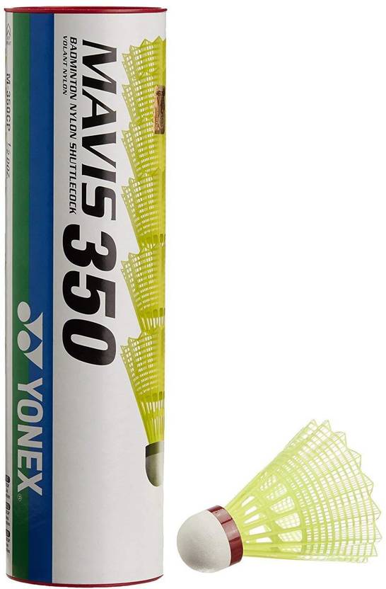 YONEX MAVIS 350 Nylon Shuttle - Yellow, Red - Buy YONEX MAVIS 350 Nylon ...