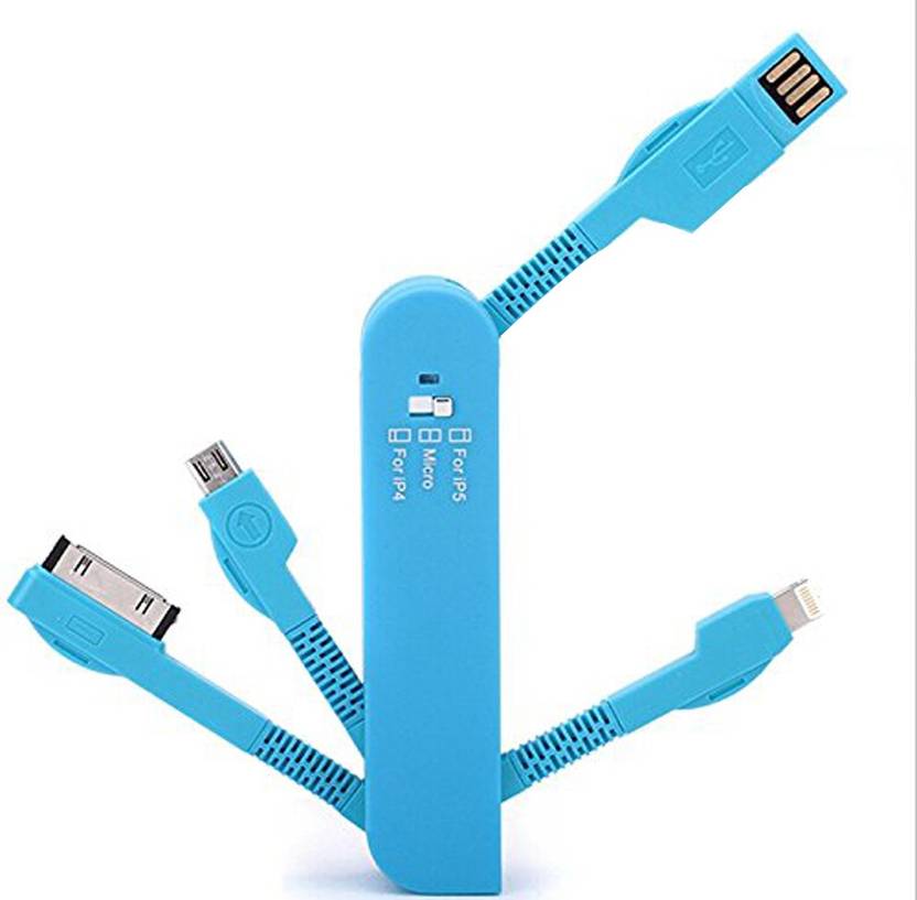 HOUSE OF QUIRK Micro USB Cable 0 m Multifunctional 3 in 1 USB Cable ...