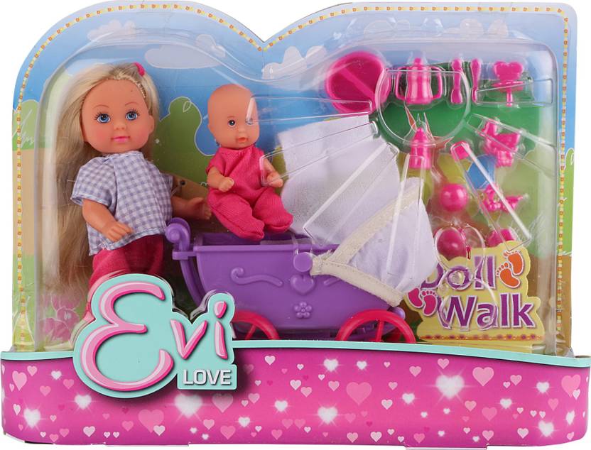 SIMBA EVI Love Doll Walk Purple Playset for Kids - EVI Love Doll Walk ...