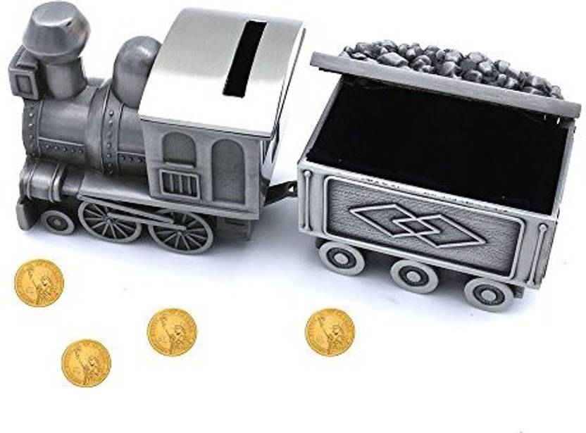 Amor Present Vintage Metal Train Coin Bank Creative Train Shaped Money ...
