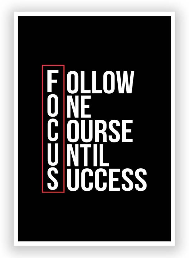 Focus Motivational Wall Art Poster 12 x 18 Inch Paper Print ...
