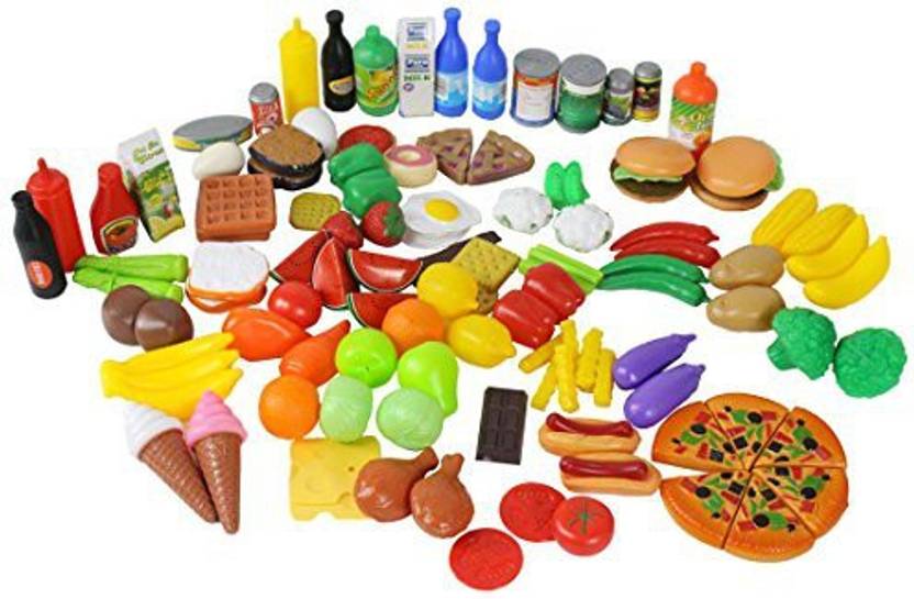 Genrc CatchStar Play Food Plastic Pretend Fake Food Toy Set for Kids ...