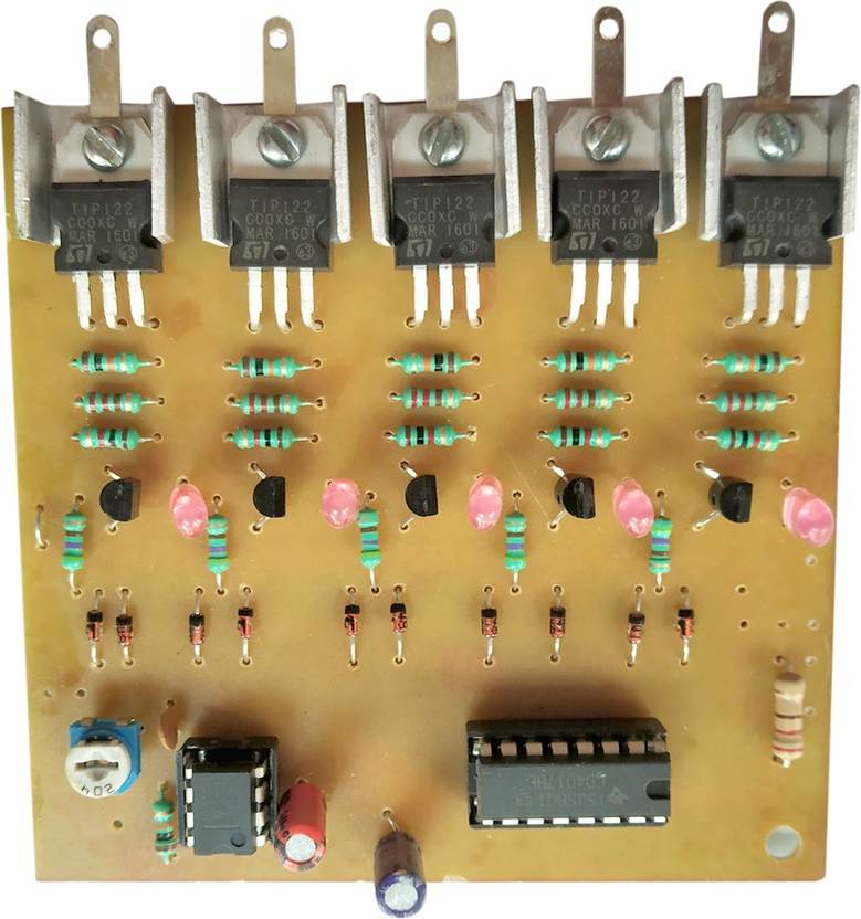 ESP LED Chaser Circuit with 5 Led Outputs. LED Chaser Circuit for ...