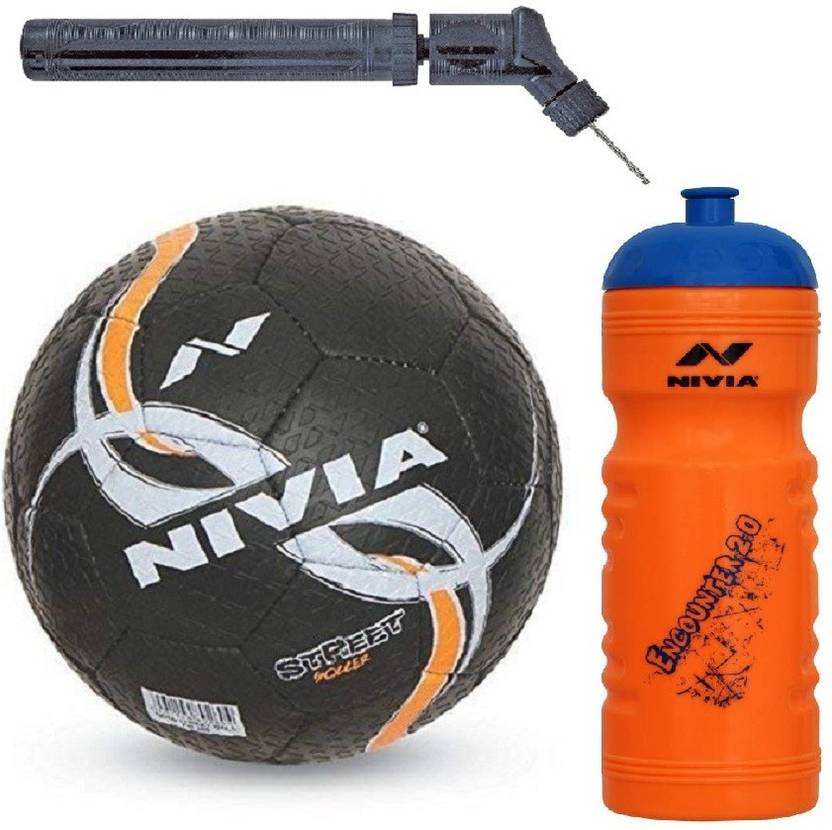 NIVIA Street Football + Encounter 2.0 Sipper + Double action Pump Kit Football Kit - Buy NIVIA ...