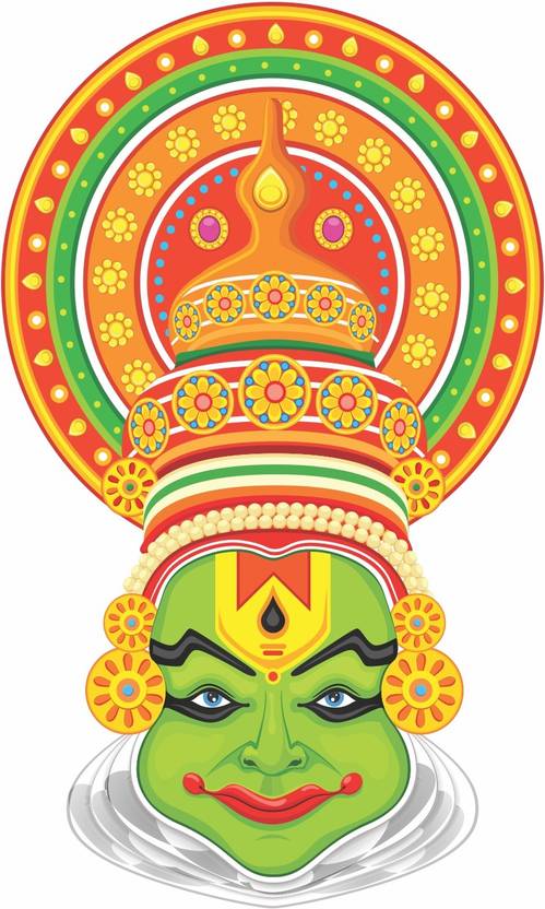 StickMe Traditional Kerala Kathakali Dance Wall Sticker -SM1002 Extra ...