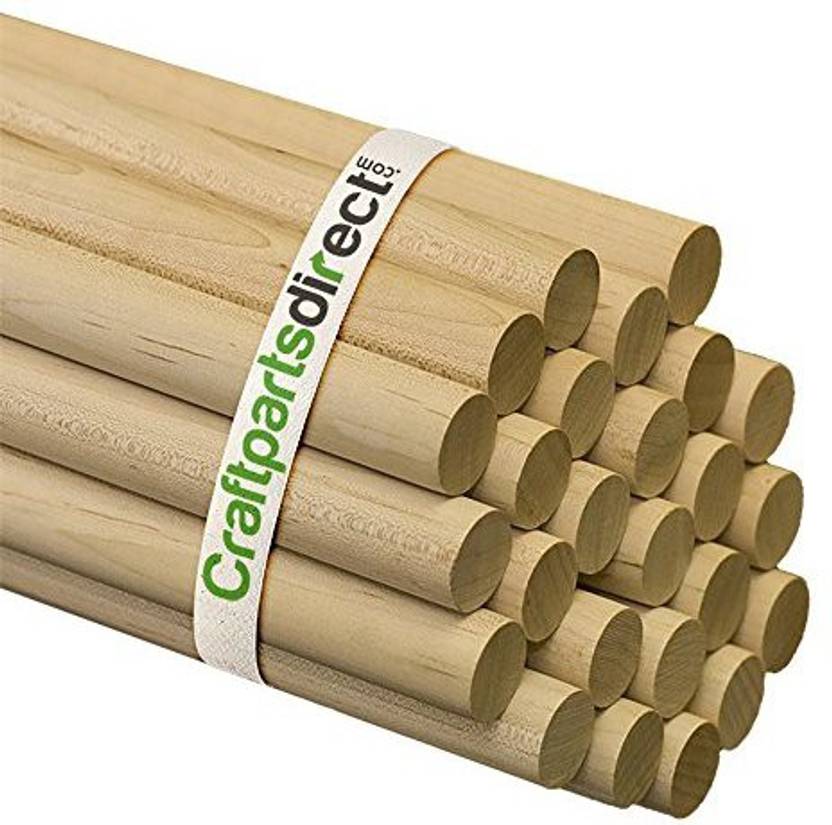 Generic 3/4 Inch x 48 Inch Wooden Dowel Rods - Unfinished Hardwood ...