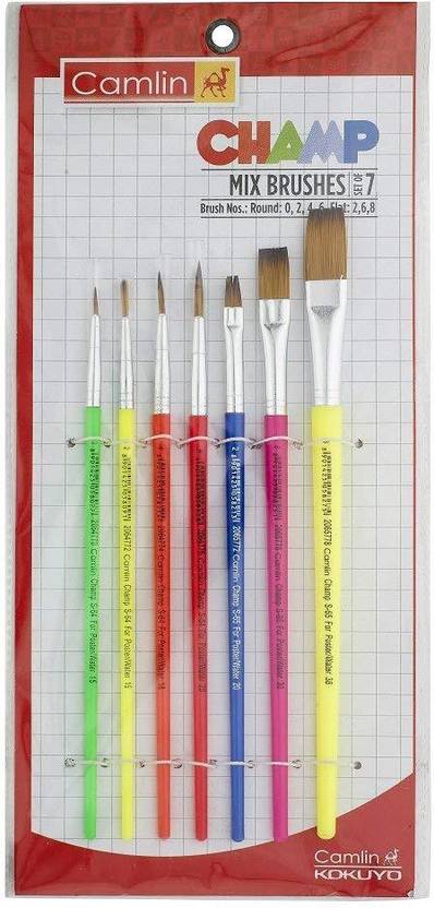 Flipkart.com | Camlin Champ Mix Brush Set - Pack of 7 (Multicolor)