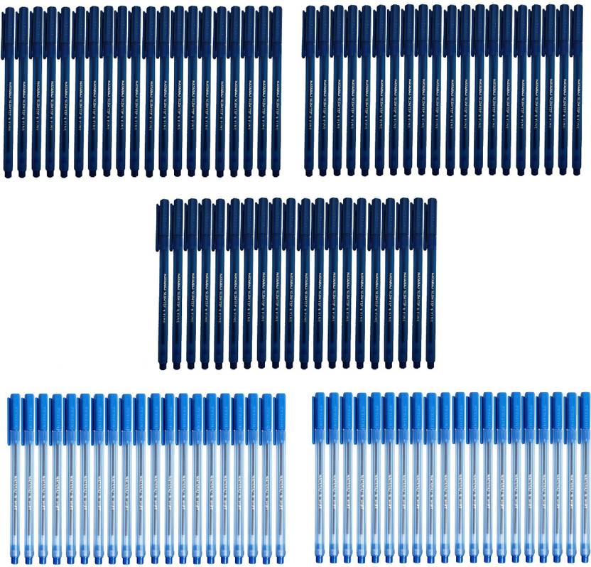 NATRAJ 60 SLIM TIP 0.6MM FINE TIP BALL PENS (BLUE)+40 MIST BALL PENS ...