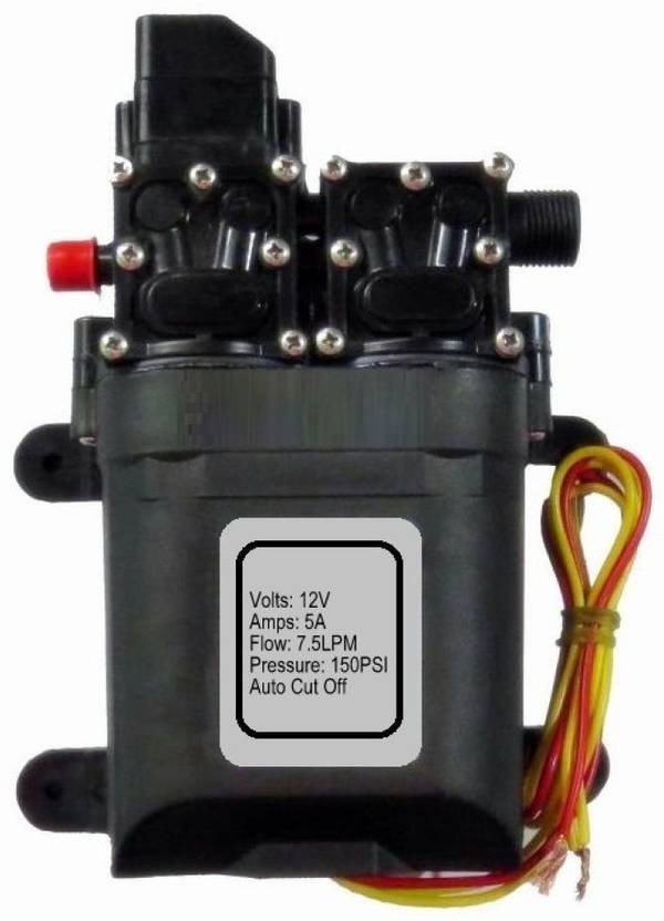 BALRAMA Heavy Duty High Pressure 9 LPM/12 Volt DC/5 Amp Double Head ...
