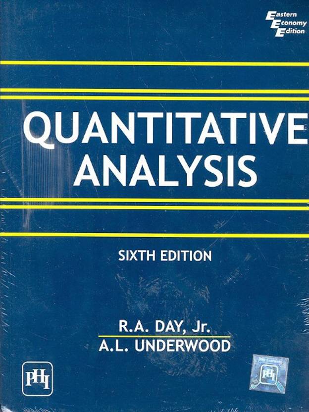 Quantitative Analysis: Buy Quantitative Analysis by Day R A at Low ...