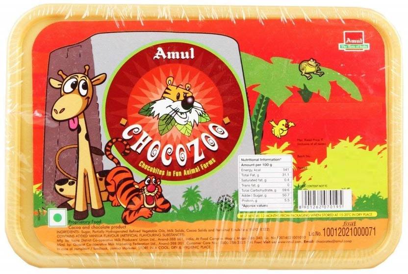 Amul Chocolate - Chocozoo, 250 g Box By Padelasuperstore Bars Price in ...