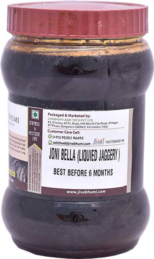 Jivabhumi Organic Jaggery Liquid (Joni Bella), 1 kg Liquid Jaggery ...