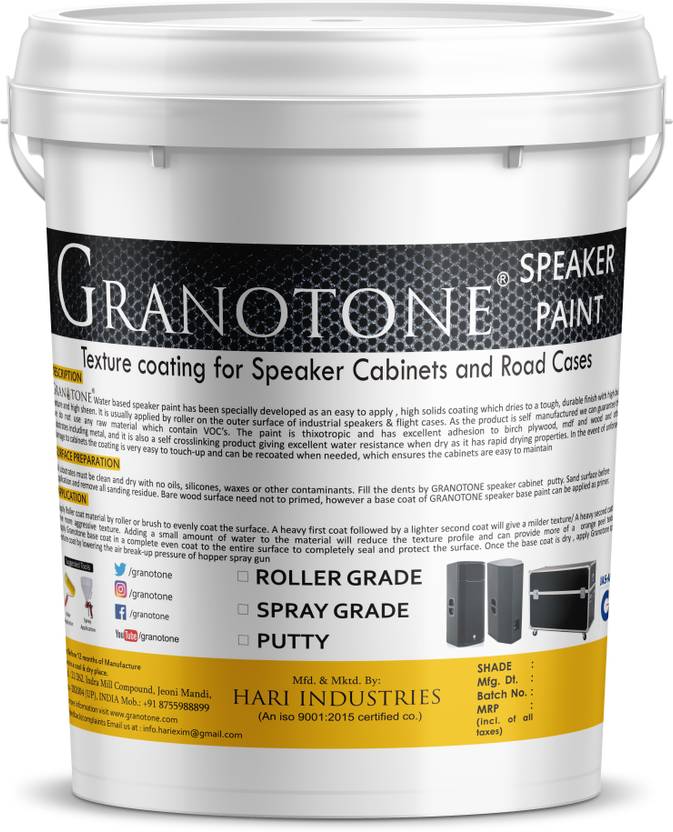 Granotone Roller Grade Speaker Cabinet Texture Coating BLACK Functional Wall Paint Price In granotone-roller-grade-speaker-cabinet-texture-coating-black-functional-wall-paint-price-in
