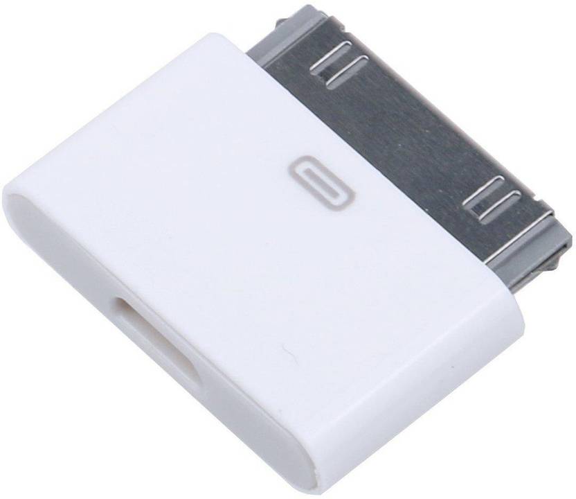 Cellphonez White Micro USB Female to 30 Pin Male Connector, Phone ...