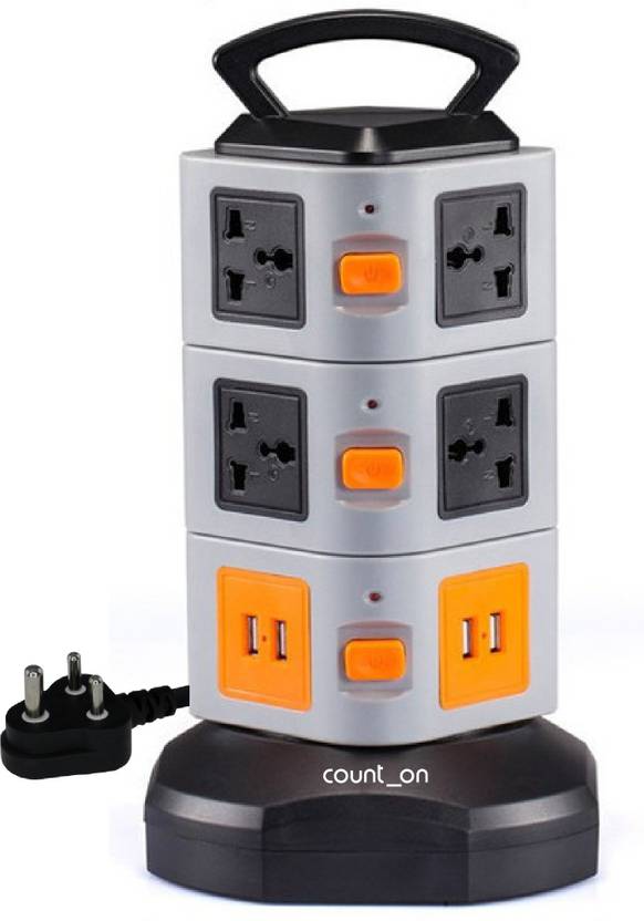 Count On Power Strip Extension Board/Box | Surge and Spike Protector ...