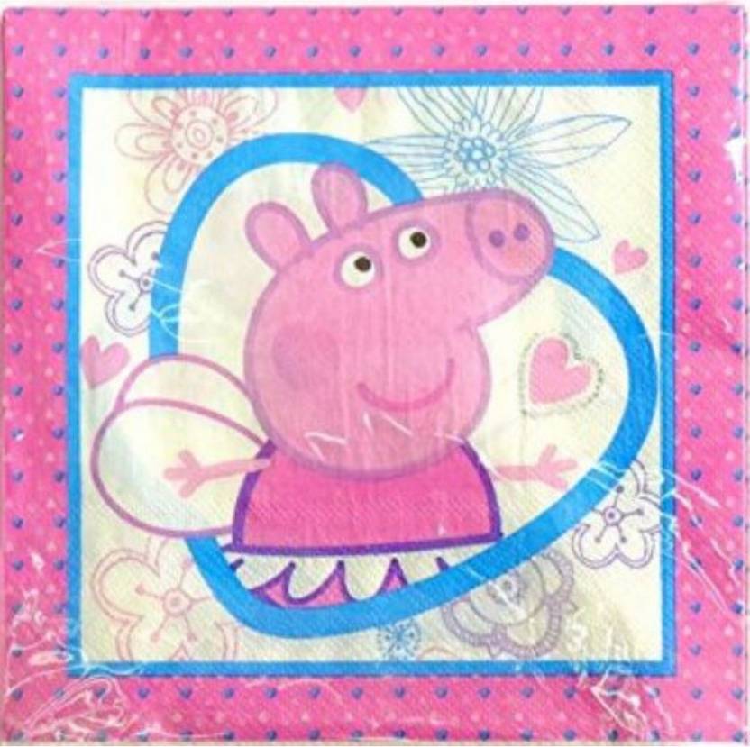 Partysanthe Peppa Pig Tissues/Tissue Paper/Paper Napkin(Pink)/Peppa Pig ...