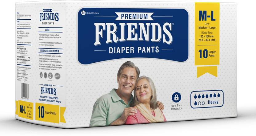FRIENDS Premium Diaper Pants Adult Diapers - M - L - Buy 30 FRIENDS ...