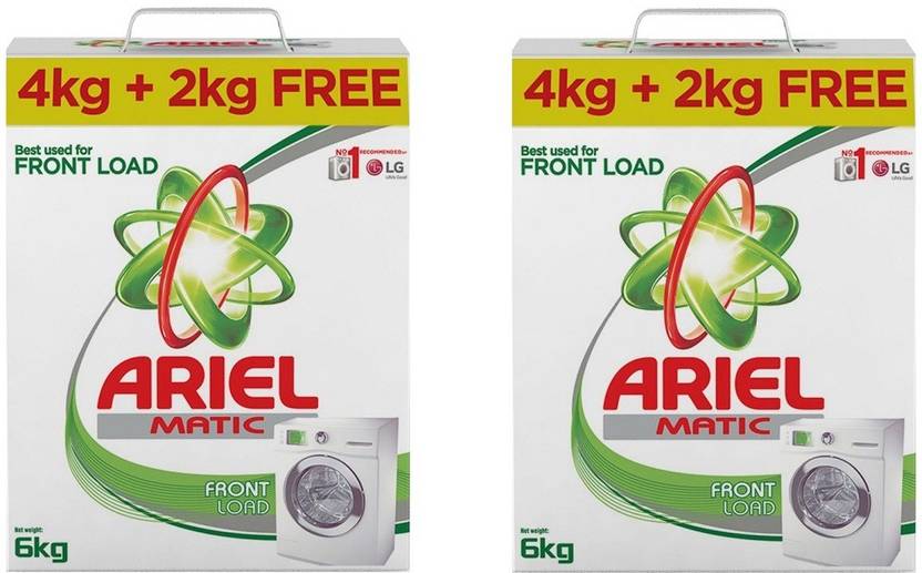 Ariel Matic Front Load Detergent Powder 4KG +2 KG (Pack of 2) Detergent ...