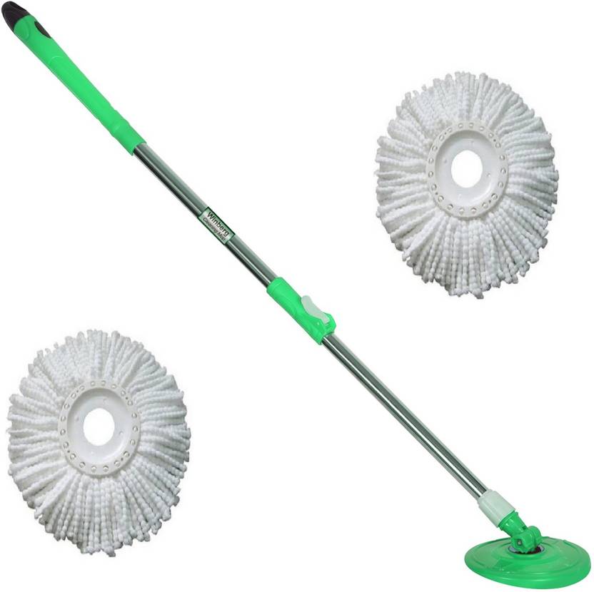 Winberg Cleaning Mop Rod Set with 2 refill Mop Price in India - Buy ...