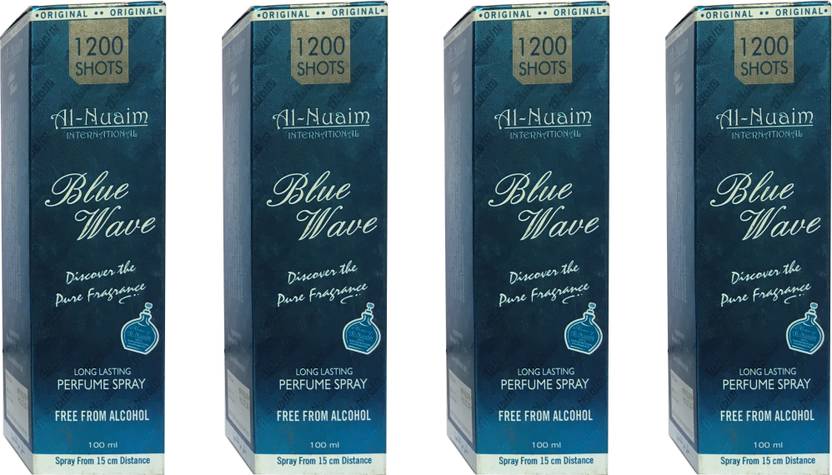 Al Nuaim Blue wave (pack of 4) Perfume Body Spray - For Men & Women ...