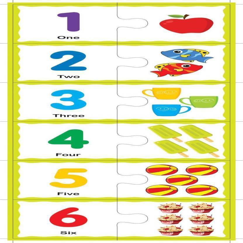 JAYNIL ENTERPRISE Best Educational Match The Numbers Jigsaw Puzzle Set ...