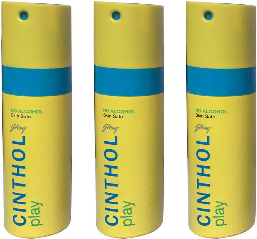 CINTHOL PLAY (PACK OF 3) Deodorant Spray - For Men & Women - Price in ...