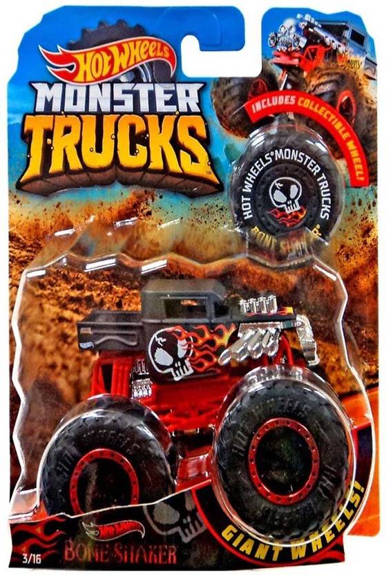 HOT WHEELS Bone Shaker Monster Truck 1:64 Dia Cast Metal Body 2019 ...