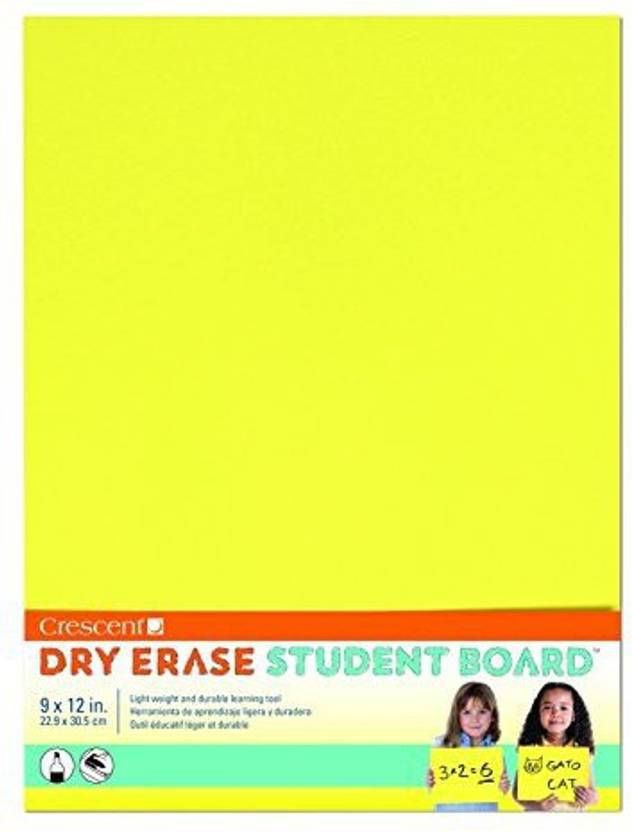Crescent Cardboard Yellow Dry Erase Student Board - Yellow Dry Erase ...
