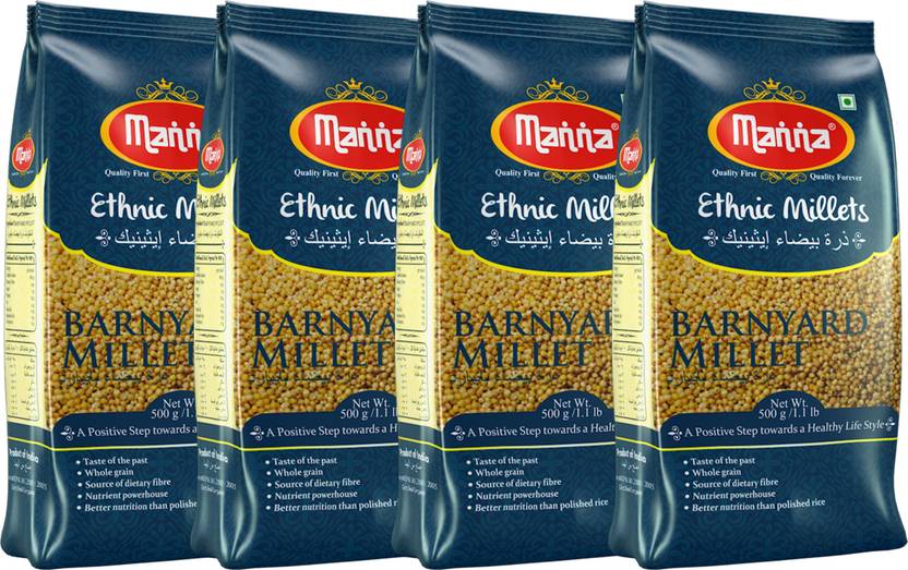Manna Barnyard Millet Natural Grains 2kg (500g x 4 Packs) (Khira ...