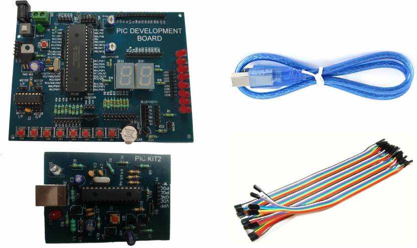 Embeddinator PIC16FXX Microcontroller Development Board & PIC KIT-2 Programmer Combo Micro ...