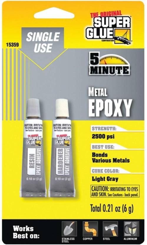 Super Glue 5 Minute Metal Epoxy - Light Grey - #15359 Adhesive Price in ...