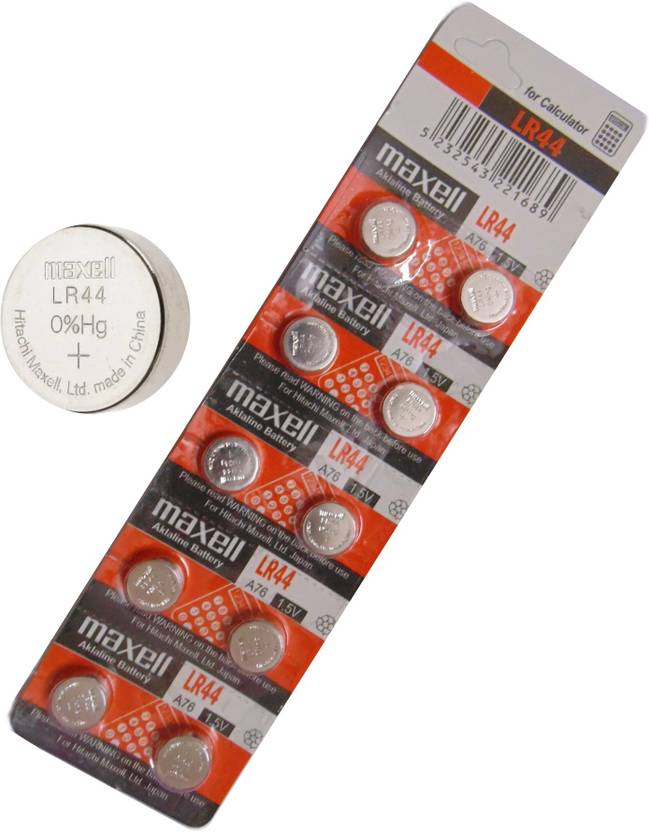 e4u 1.5V LR44 0%Hg Eco Friendly 100% Authentic Maxell Alkaline Button ...