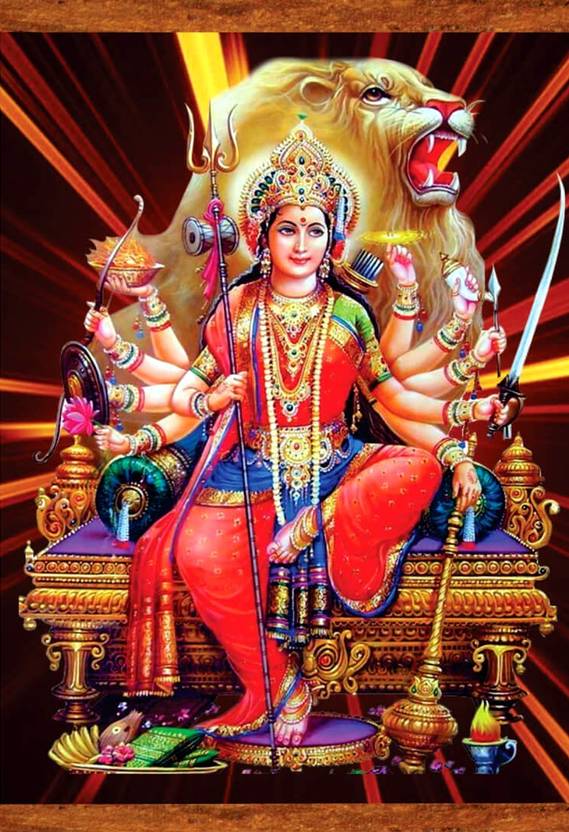 Goddess Amba Ambaji Ambika Sheravali Maa Ambe with 9 forms of Durga ...