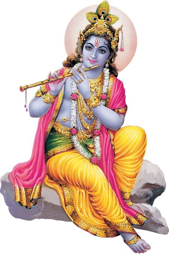 god & god's 41 cm Bansuri Wale Krishna Modern Art 100 Magnetic Sticker ...