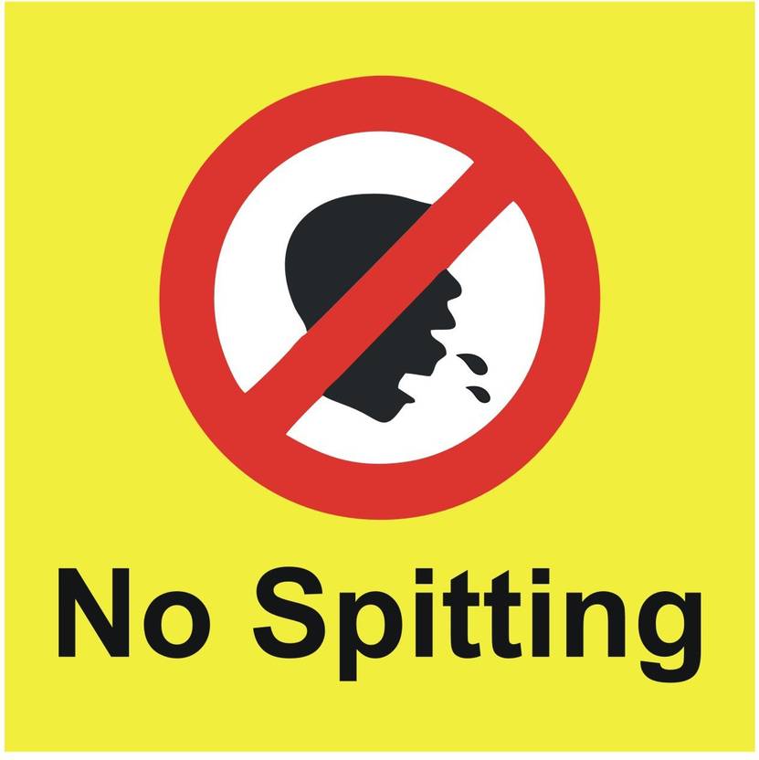 signEver No Spitting Sign Board For Theater Factory Lodges Banks Office ...