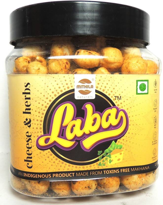 Mithila Naturals LABA Roasted Flavoured Makhana Snacks ( CHEESE & HERBS ...